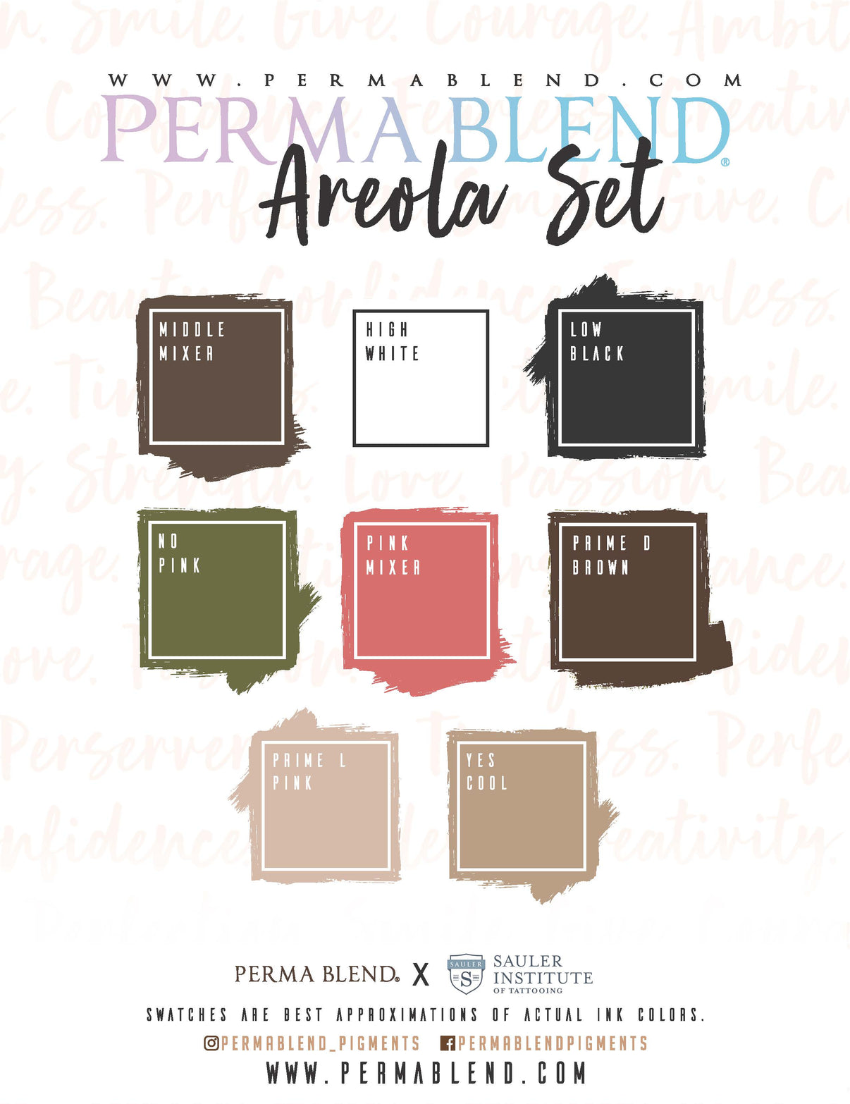 PERMABLEND - MANDY SAULER - AREOLA SET tag45, ultra duration, blue gel ...